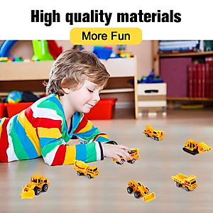 Alloy Truck Mini Pocket Size Construction Models Play Vehicles Toy Trucks for Boys Age 2 3 4,Kids Party Favors Cake Decorations Topper Birthday Gift,6Pcs Set