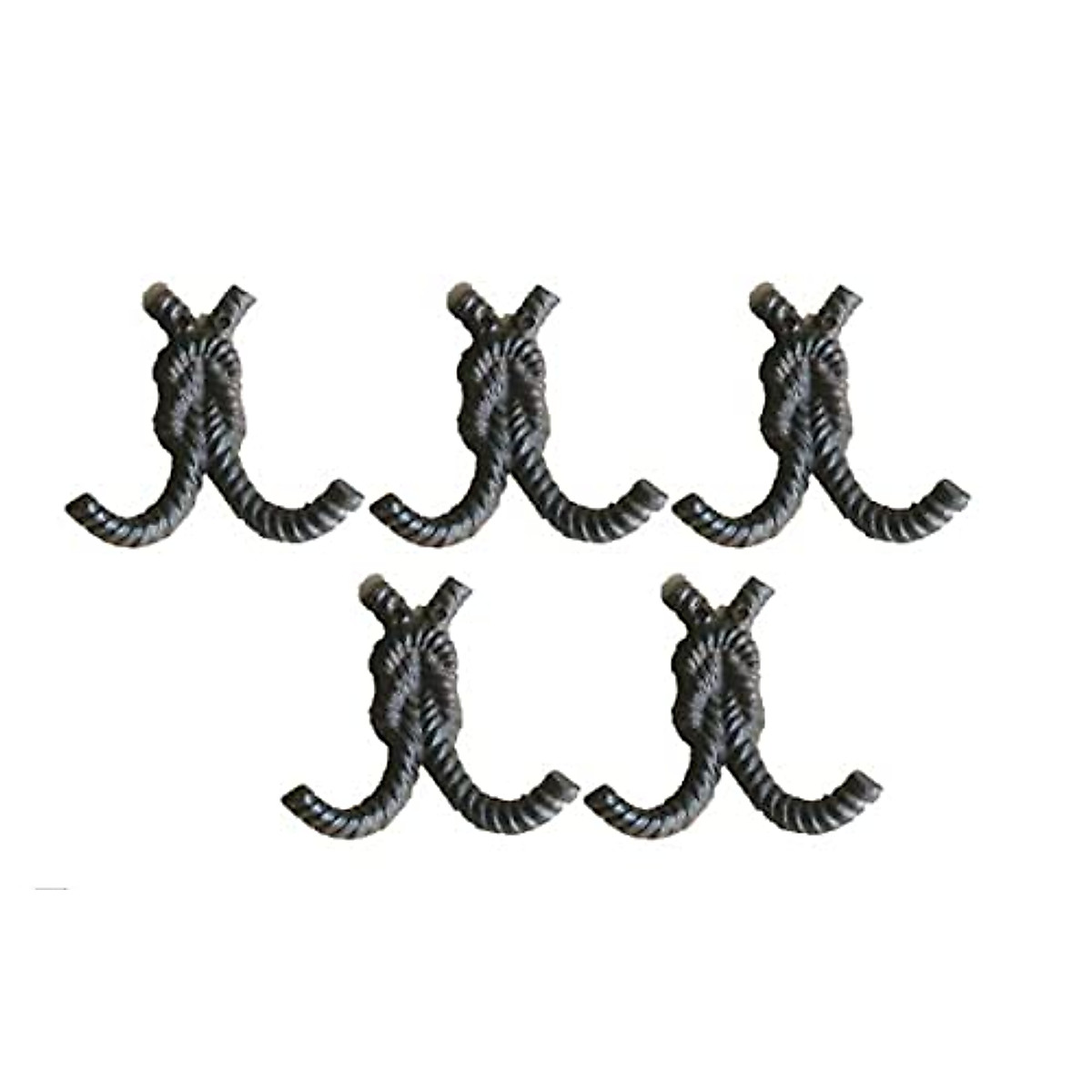 MIDWEST CRAFT HOUSE 5 Cast Iron Coat Hooks Western Country Farmhouse Look