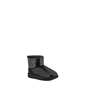 UGG Unisex-Child Classic Mini Mirror Ball Boot, Black, 2 Little Kid