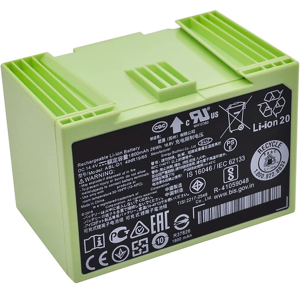 caSino187 Authentic OEM Replacement Lithium Ion Battery for Roomba e5 e6 i1 i2 i3 i4 i5 i6 i7 i8 J5 J6 J7 J8 4624864