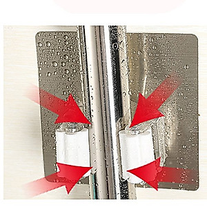 Midress Mop and Broom Holder Wall Mounted Mop Organizer Holder Broom Mop Holder Brush Broom Hanger Storage Rack Kitchen Tool Hanger with 2 Racks (Multi-Colored)