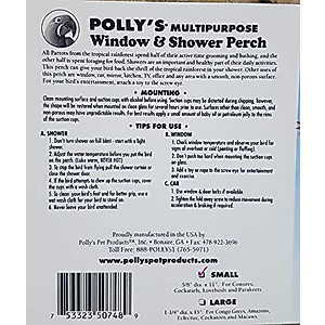 Polly's Sandy Window and Shower Bird Perch, Small