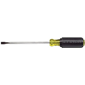 Klein Tools 605-6 1/4-Inch Cabinet Tip Screwdriver, Heavy Duty, 6-Inch