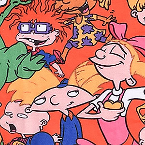 SpongeBob SquarePants for Pets All Stars Dog Bandana | Soft and Comfortable Dog Bandana with 90s Nickelodeon Characters from Rugrats, Hey Arnold, and More | One Size Fits All Dog Bandana