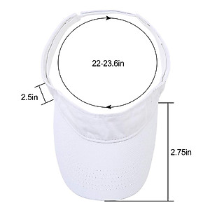 DOANNOTIUM Sport Sun Visor Hats Tie-dye Ball Caps Empty Top Baseball Sun Cap for Men Women White