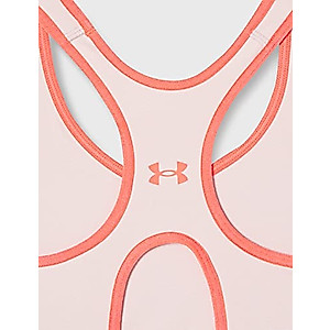 Under Armour Women's Armour Mid Keyhole Sports Bra , Retro Pink (676)/Quirky Lime , X-Large