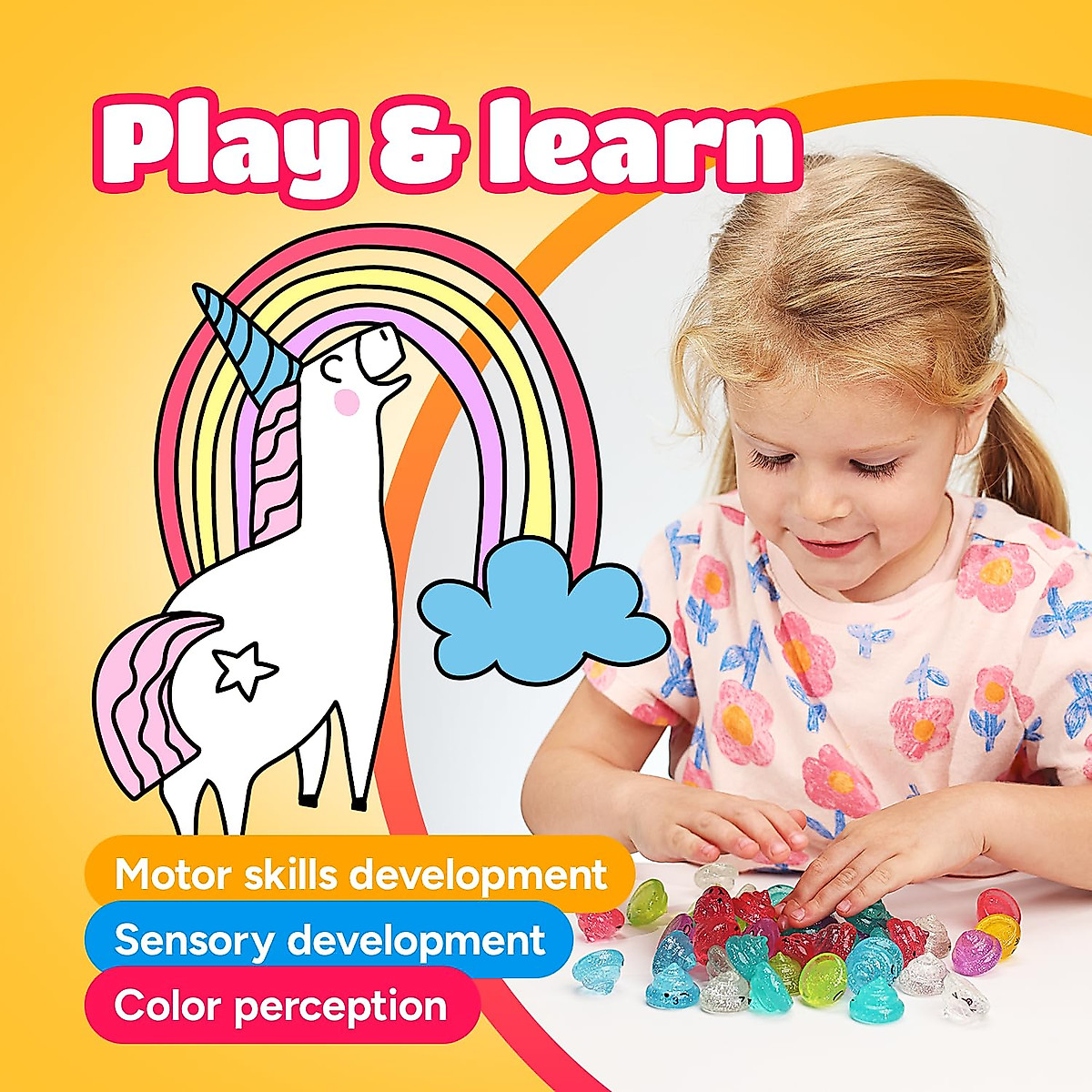 Unicorn Poop Toys - Bulk Unicorn Party Favors - 50 Pcs - Glitter Poop Emoji Party Supplies - Shimmering Unicorn Rainbow Poop Emoji Mini Toys - Vending Machine Toys