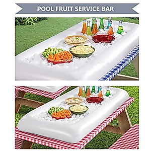 UPKOCH Cup Holder Tray Cup Holder Tray Fruit Salad 3 pcs Inflatable Drink Inflatable Serving bar Inflatable Salad bar Inflatable Cooler Holder Floating Drink Cup Holder Tray Fruit Salad Fruit Salad