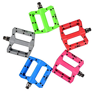catazer Mountain Bike Pedals MTB Pedals BMX Pedals Nylon Fiber Non-Slip Bicycle Pedals Clycling Pedals (Pink)