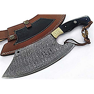 Damascus steel blade vegetable and meat cleaver Chopper chef's kitchen knife .SM105