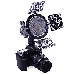 YONGNUO YN216 YN-216 LED Video Light with Adjustable 3200K-5600K Color Temperature and 4 Color Plates for Canon Nikon DSLR Cameras