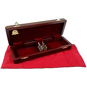 12 1/2" 2 Track Continuous Cribbage Board W/Card Storage Maple Tracks on Bloodwood Corner & Games Won