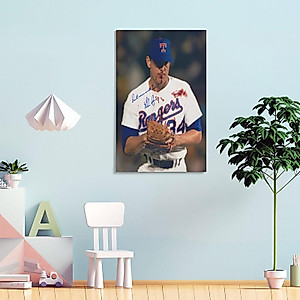 AAHARYA Nolan Ryan Poster Famous Baseball Player Canvas Print Art (5) Canvas Painting Wall Art Poster for Bedroom Living Room Decor 16x24inch(40x60cm) Frame-style