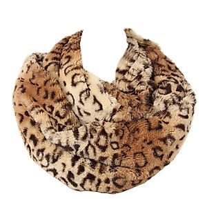 LA CARRIE Womens Leopard Print Infinity Scarf Loop Circle Neck Warmer (Brown Leopard)