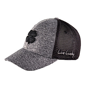Black Clover Lucky Heather Mesh Grey Flex Cap, Black/Grey/Black Mesh (S/M)