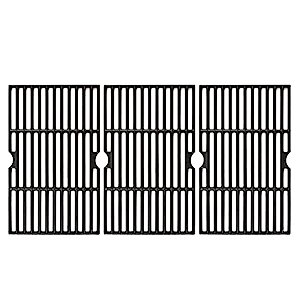 Hisencn Grill Grates Replacement for DGF510SBP, DGF510SSP, DGF510SSP-D, Uniflame GBC1059WB, GBC1059WE-C, Cast Iron Cooking Grid For Backyard Grill BY12-084-029-98 and Other Gas Grill Models, 16 1/4 in