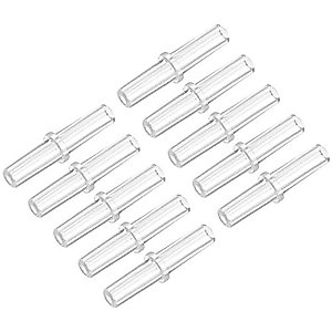 uxcell Aquarium Air Valve Connector Plastic Inline Tubing Straight Non-Return Valves for 4mm Fish Tank Pond Air Line 20pcs