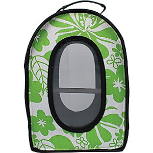 A&E Cage Company 001377 Happy Beaks Soft Sided Travel Bird Carrier Green, 14.5X10.5X7 in