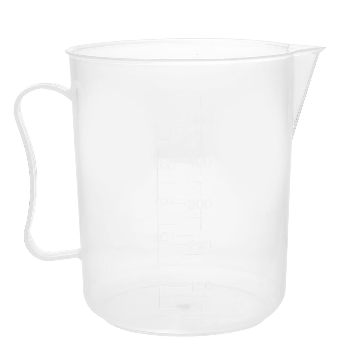 UEETEK Measuring Cup 500ml Plastic Graduated Cup : Lab Measuring Cup with Handle - Liquid Measuring Cups Measurement Beaker for Laboratory Science Experiments