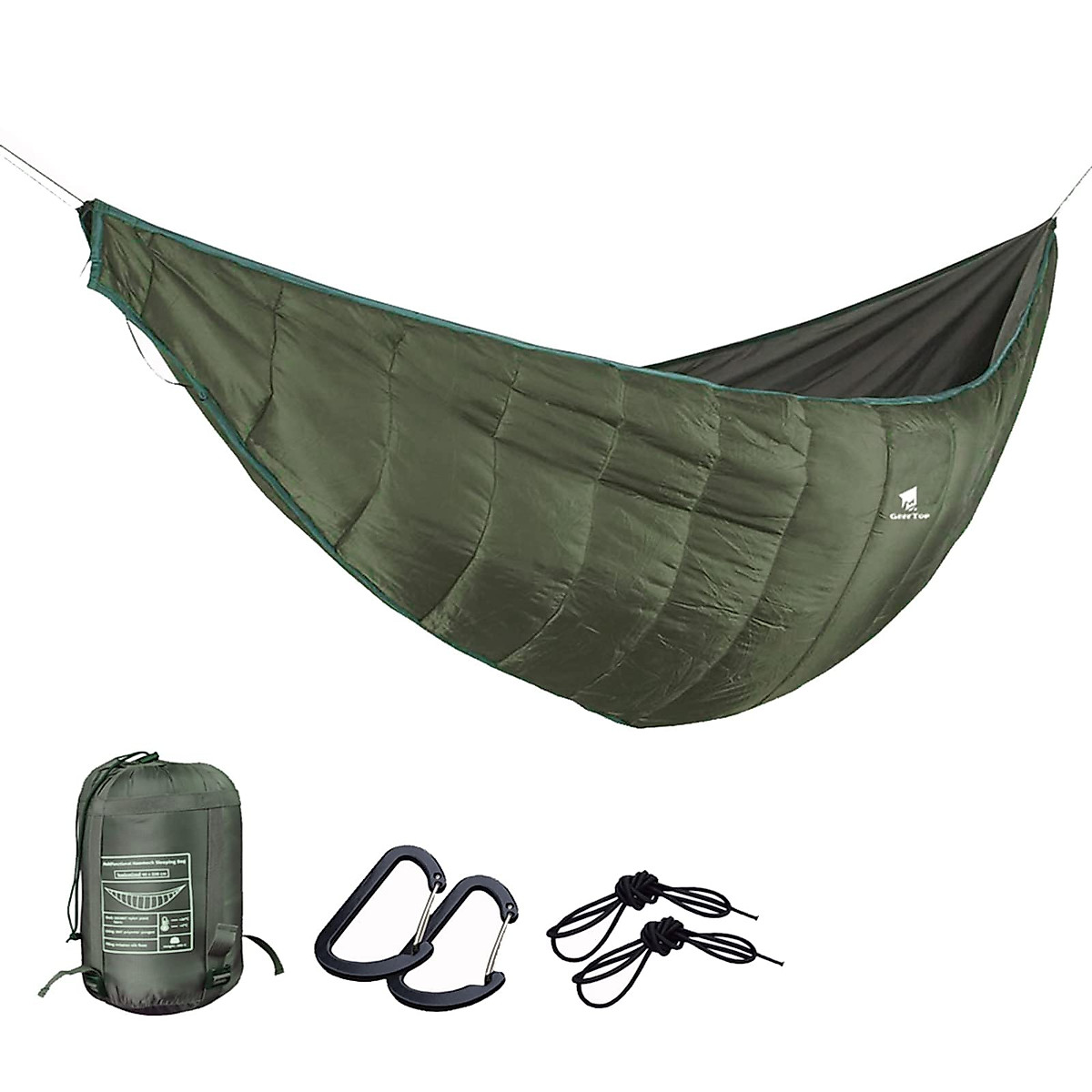 GEERTOP Ultralight Hammock Underquilt for Camping Full Length Camp Hammock Underquilts Warm 3-4 Seasons Essential Outdoor Survival Gear for Hiking Backpacking Travel