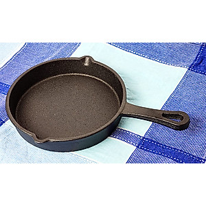 HAWOK Cast Iron DIA.5.3 inch Mini Skillet Mini Round Pan Black cast iron server