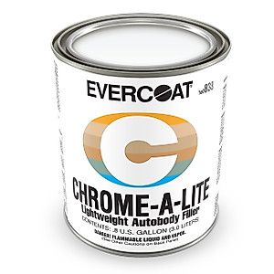 Evercoat Chrome-A-Lite Body Filler for Aluminum, Fiberglass, Galvanized Steel, and More - 128 Fl Oz