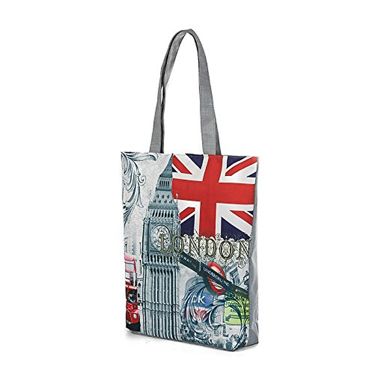 London British Flag Women's Large Cotton Canvas Tote Bag Handbags Top-Handle Bags Shoulder Shopping Bags London one size