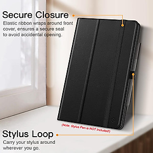 Fintie Folio Case for Amazon Fire Max 11 (13th Generation, 2023 Release) - Premium Vegan Leather Slim Fit Folding Stand Cover for Fire 11 Max Tablet with Auto Sleep/Wake, Black