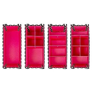 Snap-N-Store Divided Craft Storage Box, Medium, Black & White Polka Dot, 2-Pack (SNS01822)