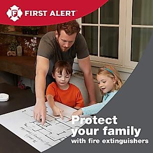 First Alert Fire Extinguisher | Marine Fire Extinguisher, White, FE1A10GR, 1-Pack, 14"