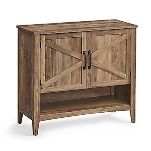 VASAGLE Shoe Cabinet, 3-Tier Shoe Storage Organizer, Shoe Shelf, Traditional American, Freestanding Cabinet with Height-Adjustable Shelf, 13.8 x 31.5 x 27.6 Inches, Entryway, Honey Brown ULBC038B01