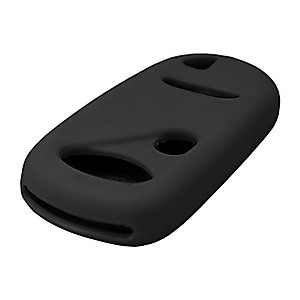 Keyless2Go Replacement for New Silicone Cover Protective Case for Honda 3 Button Remote Key Fob - Black