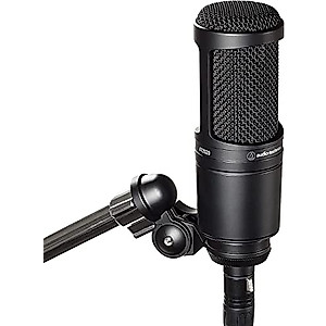 Audio-Technica AT2020 Cardioid Condenser Studio XLR Microphone, Ideal for Project/Home Studio Applications,Black