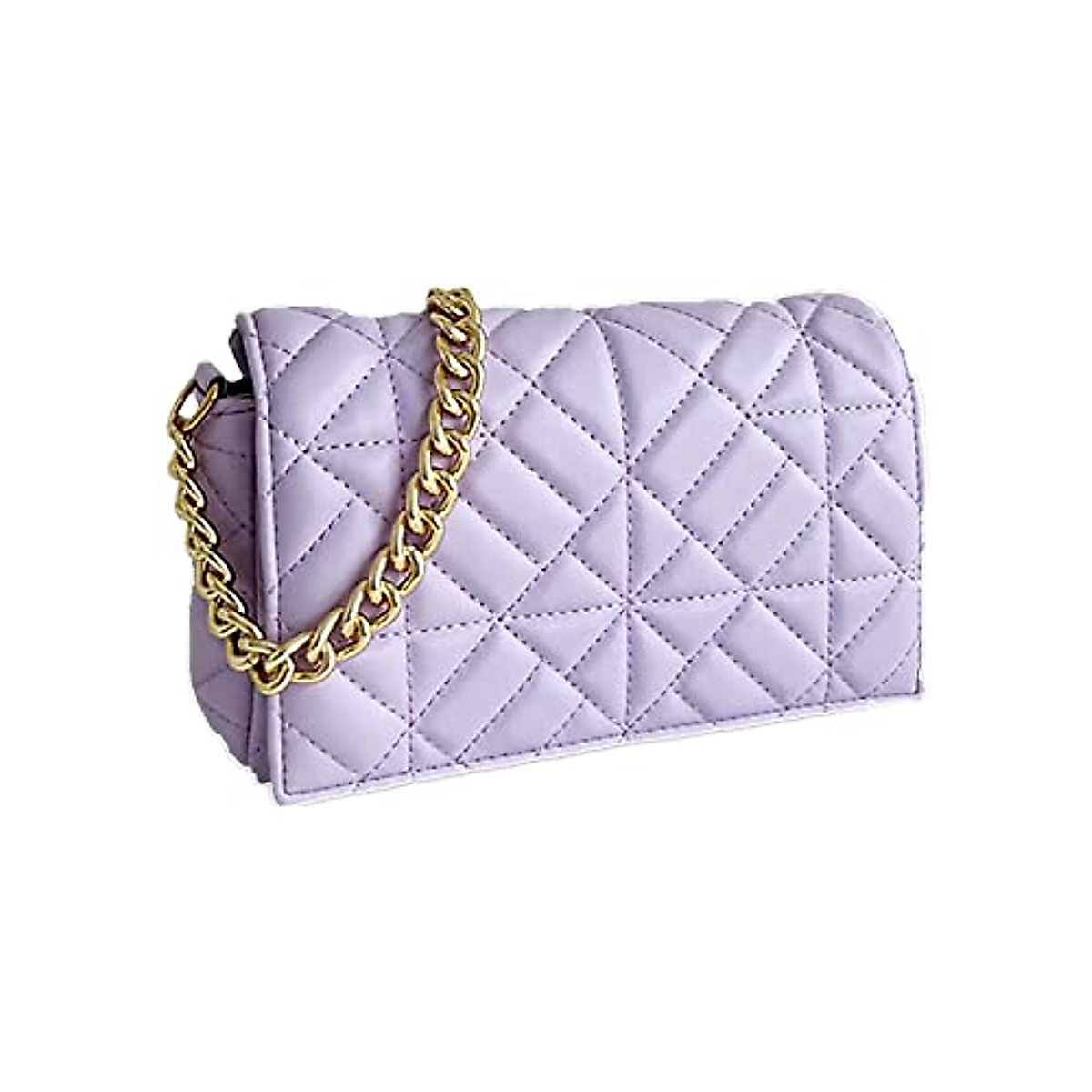 Ladies Shoulder Bag-Black Shoulder Bag Messenger Bag Lingge Chain Bag Small Square Bag Envelope Womens Bag-Suitable for Shopping Banquets, Etc.