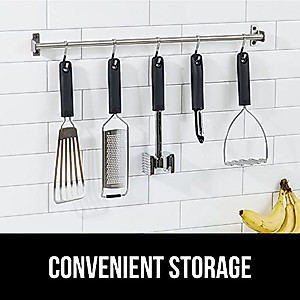 Gorilla Grip Heavy Duty Meat Tenderizer, Oversized Kitchen Mallet, Soft Grip Handle, Tool Maximizes Food Flavor, Spiked Side Tenderizes, Flat Smooth Flattens Steak, Pound Beef, Commercial Grade, Black