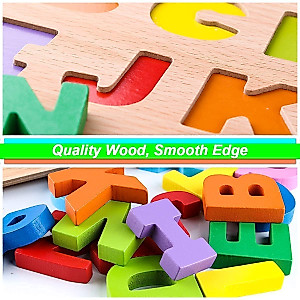 SKYFIELD Wooden Carrot Harvest Game & Letter Puzzles Gifts Toys for Baby Boys Girls 3 4 5 6 Years Old, Color& Shape Educational Montessori Toys for Toddler Kids, Great Birthday Gi