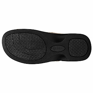 Propét womens W0089 Pedic Walker flats sandals, Dusty Taupe Nubuck, 9 XX-Wide US