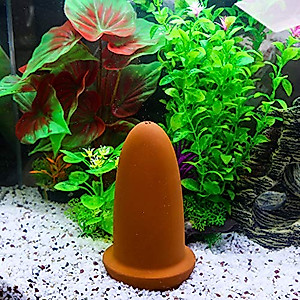 AQUA KT Discus Angelfish Fish Breeding Cone Spawning Slates for Aquarium Landscape Fish Tank, 7.1 Inch Height, Made of Natural Ceramic
