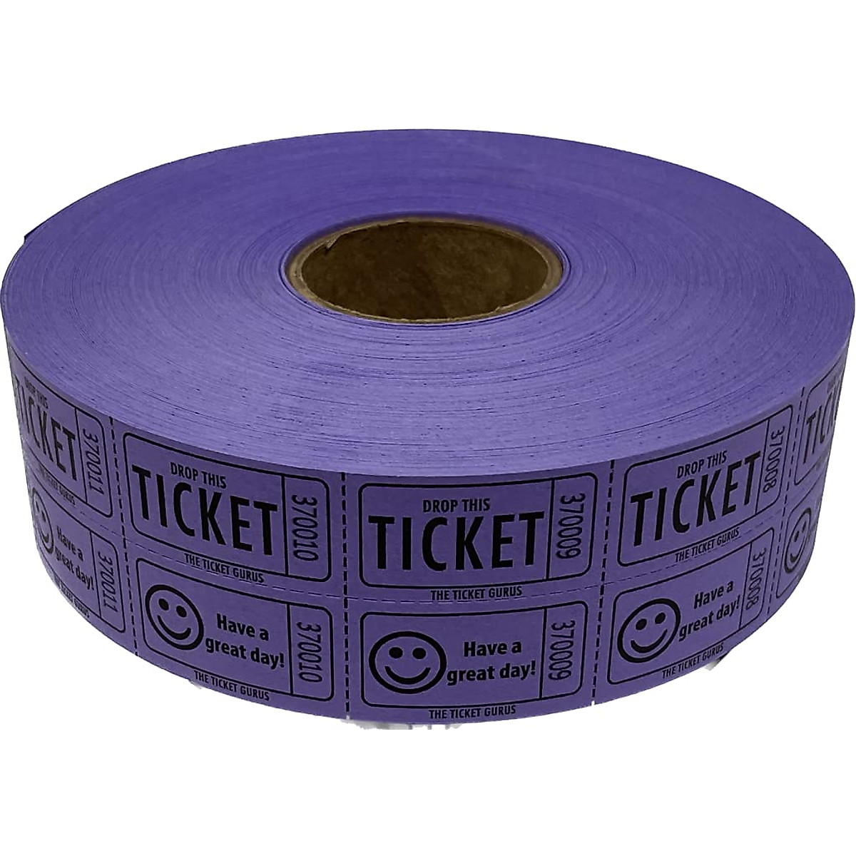 The Ticket Gurus Double Smile Raffle tickets-2000 Double Tickets/roll (4 Random Colors)