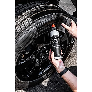 Adam's Graphene VRT 16oz Vinyl, Rubber, Tire & Trim Dressing - Durable UV Protection and Water Repellent - Graphene Ceramic Infused Formula - Dress Tires or Trim Without Worry of Slinging (16oz)