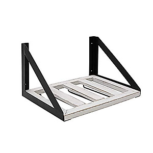 Rustic Wood Wine Rack Wall Mounted 15 Inch Wine Storage Holder Racks, Stemware Racks for Bar, Kitchen Dining