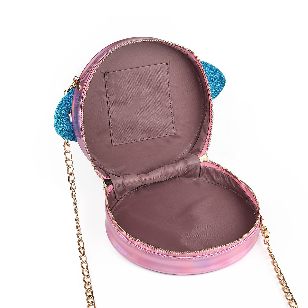 LUI SUI-Stunning Parent-child Circular planet party bag women Bestie handbag laser planet orbit bag cute shoulder bag C54 (Parent, Pink)