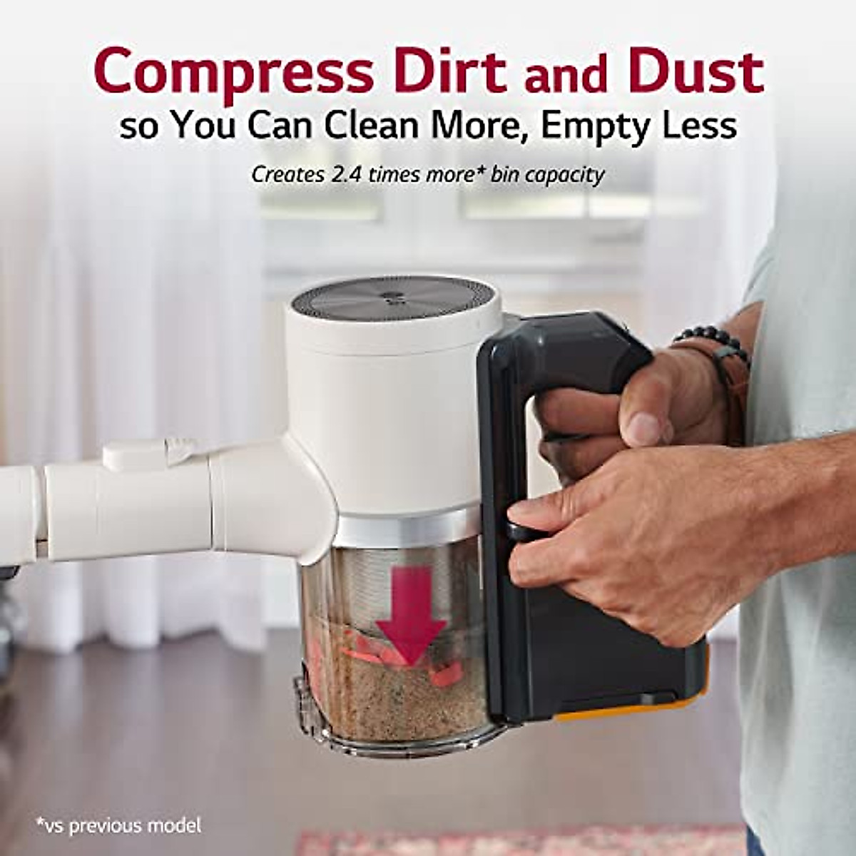 LG CordZero Cordless Vacuum Cleaner with Auto Empty, Lightweight Stick Vac for Carpet and Hard Floors, 120 Min Run Time, 10-Year Motor Warranty, Power Mop, Sand Beige