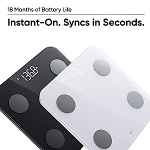 WYZE Scale S for Body Weight, Body Fat Monitor, Digital Bathroom Scale, Body Composition Analyer, Baby/Pet Mode, Wireless, Bluetooth, 400 lb Black&White