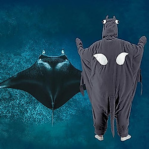 MZMZZU Adult Manta One-Piece Animal Pajamas Cosplay Halloween Costume for Men Women