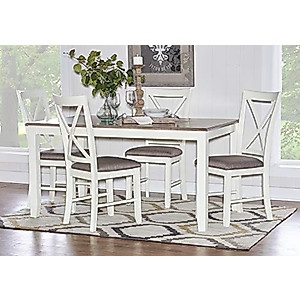 Powell Furniture Jane 5 Piece Dining Set, White