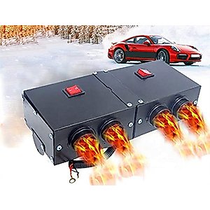 MACHSWON Car Heater Kit High Power Fast Heating Fan Defrost Defogger For Automobile Windscreen Winter Windshield Defogger Defroster 12V 500W