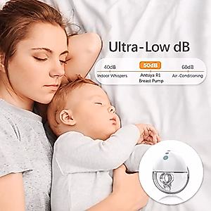 Antsiya Wearable Breast Pump with Cellphone App Control, Hands Free Breast Pump, Low Noise & Painless Electric Breast Pump, Portable Breastfeeding Breast Pump with 4 Modes & 10 Levels, 27MM Flange