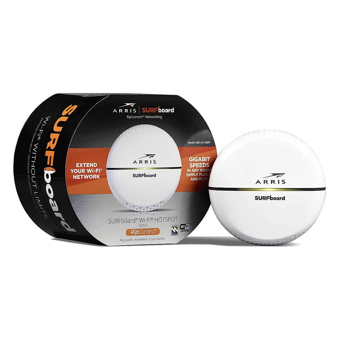 ARRIS SURFboard AC1200 Wi-Fi Hotspot with RipCurrent Using G.hn (SBX-AC1200P)