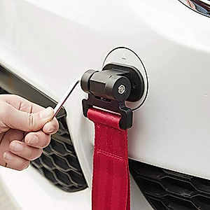 TOMALL Universal Car Decorative Trailer Tow Strap Red Car Tow Belt for Car Bumper (ONLY Decoration)